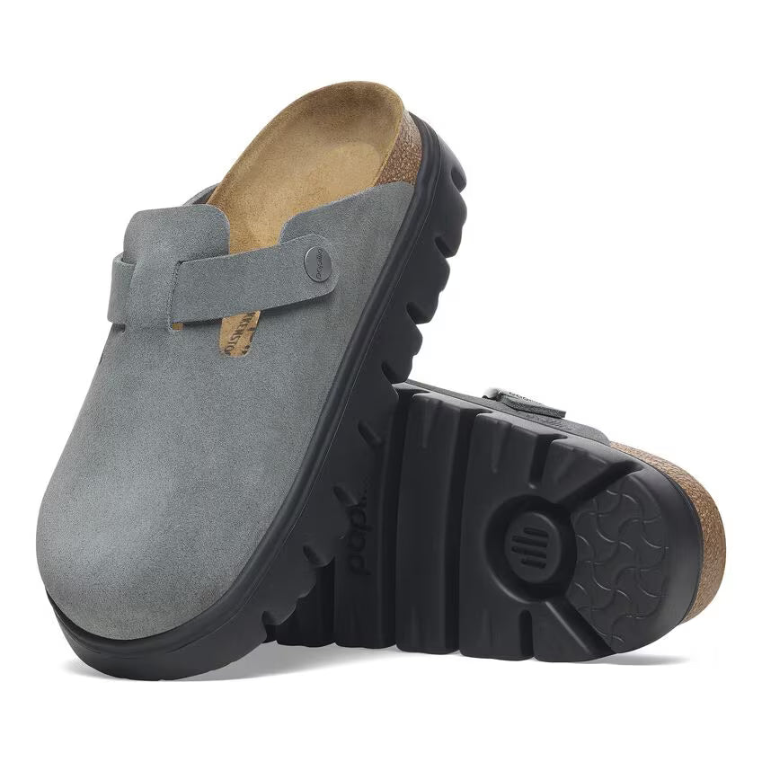 Birkenstock Boston Pap Chunky Basalt Gray Black – Orleans Shoe Co.