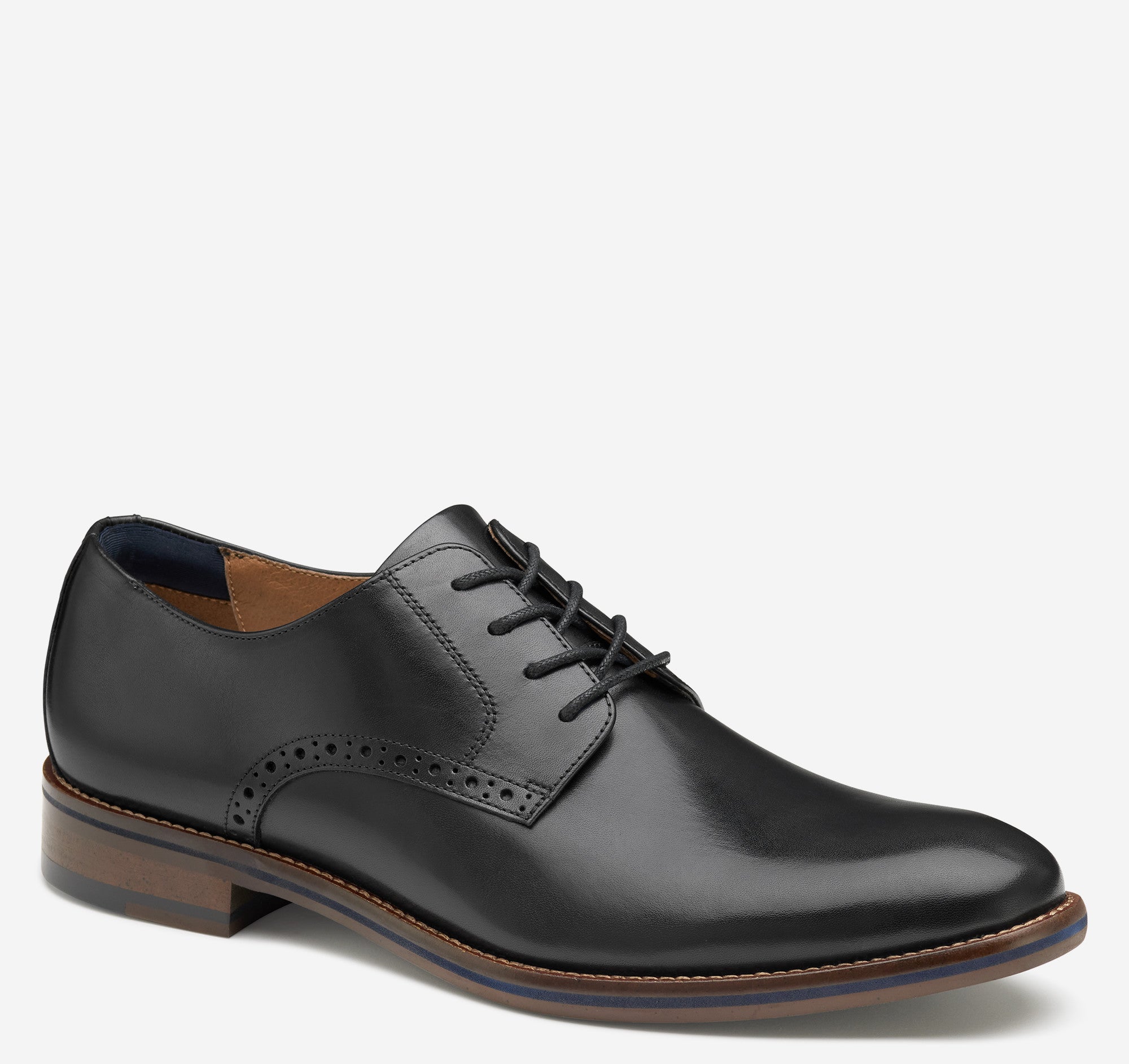 Johnston & Murphy Men's Conard 2.0 Plain Toe Black Full Grain – Orleans ...